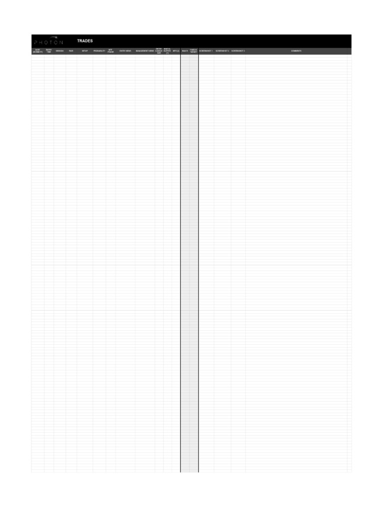 Photon Trading Backtesting Template (2024) - V1.2 | PDF