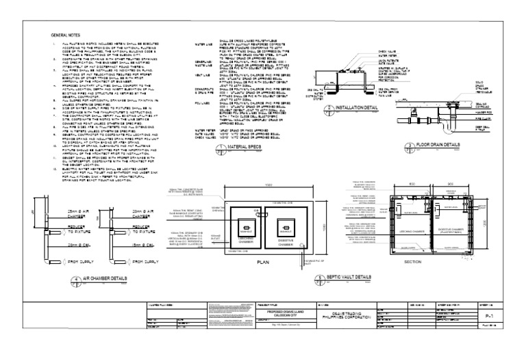 General Notes: 2 Installation Detail | PDF | Plumbing | Polyvinyl Chloride