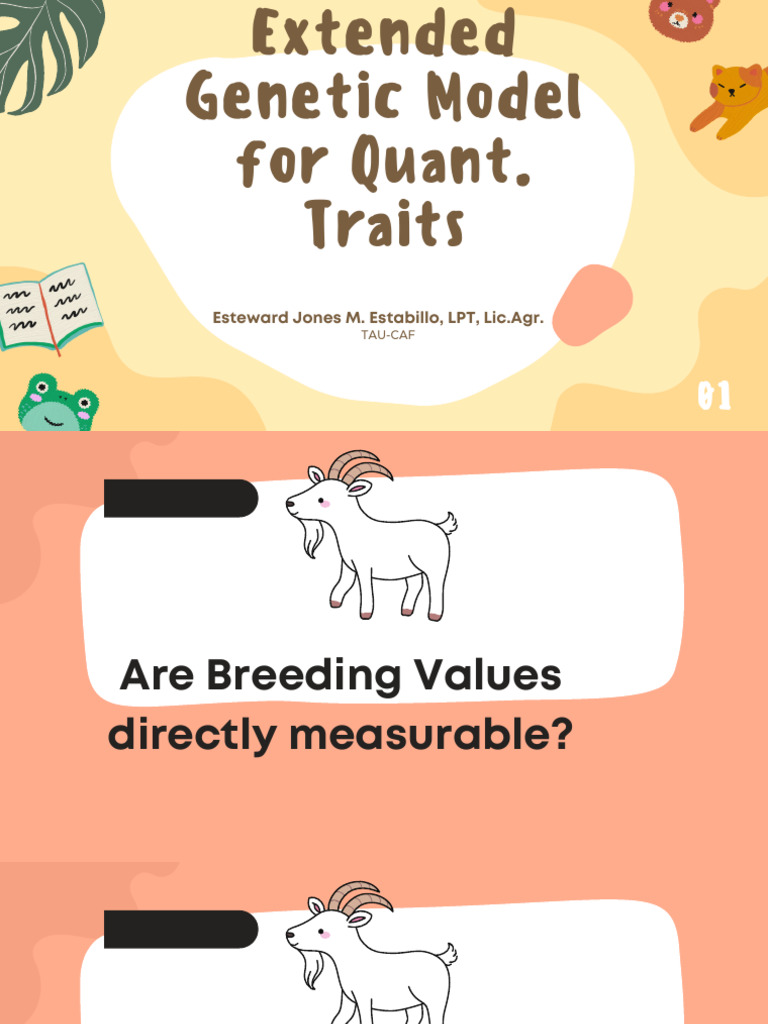 The Extended Genetic Model For Quantitative Traits | PDF | Heritability ...