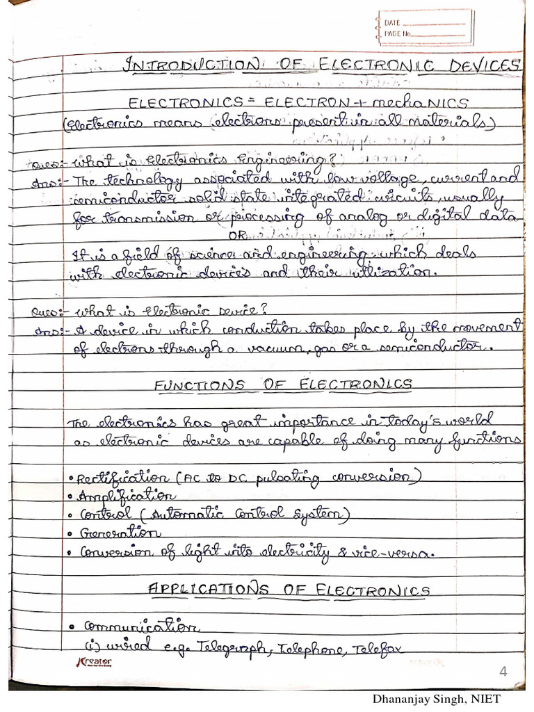 UNIT 1 - Electronic Devices - Complete | PDF | Building Engineering ...