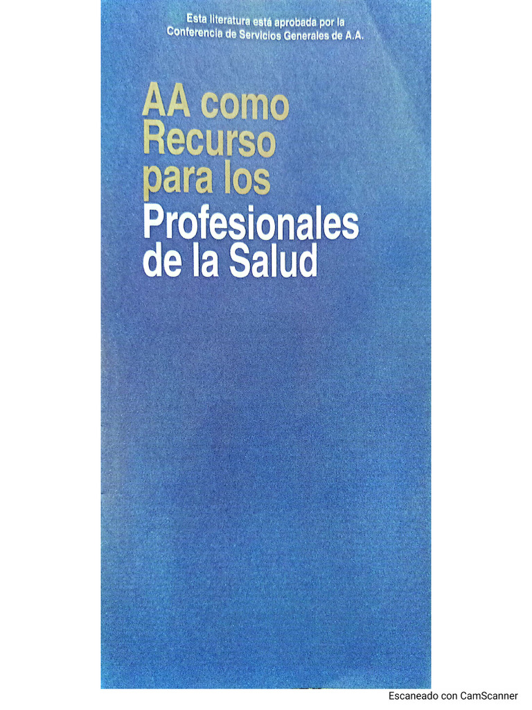 AA Como Recurso para Profesionales de La Salud | PDF