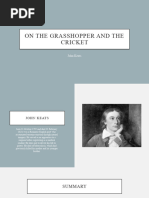 On The Grasshopper and The Cricket | PDF | John Keats | Poetry