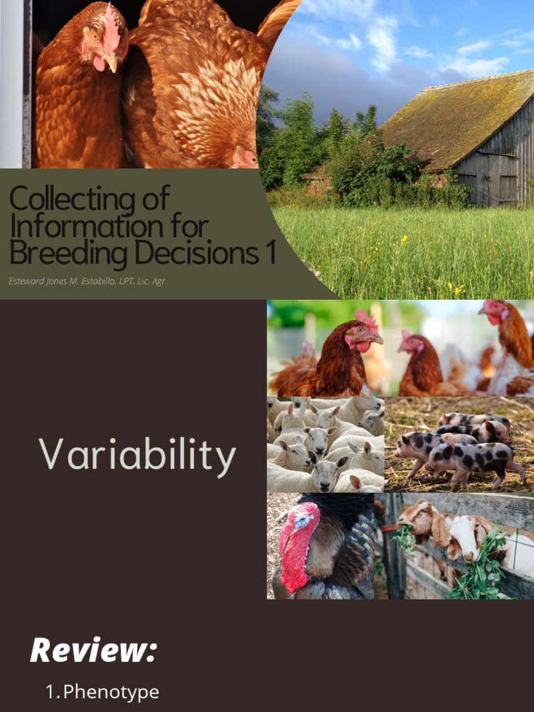 Lesson 5.1 Collection of Information For Breeding Decisions | PDF ...