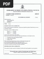 Zimsec A Level Computer Science Project Guide | PDF