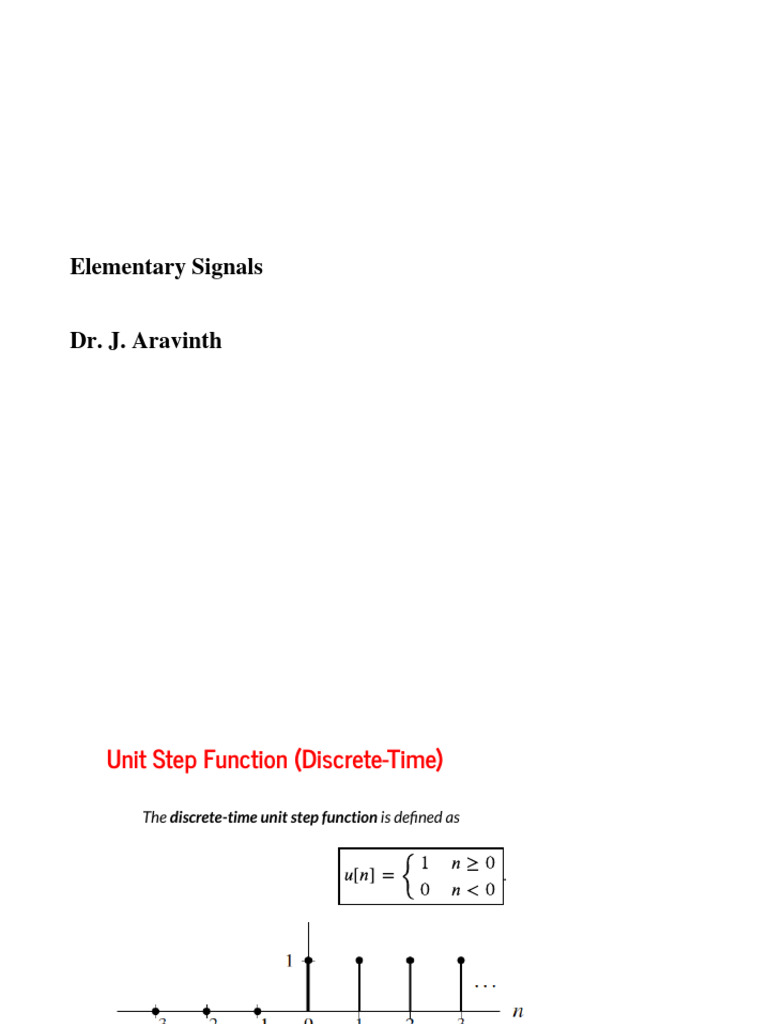 4 - Elementary Signals | PDF | Applied Mathematics | Mathematical Physics