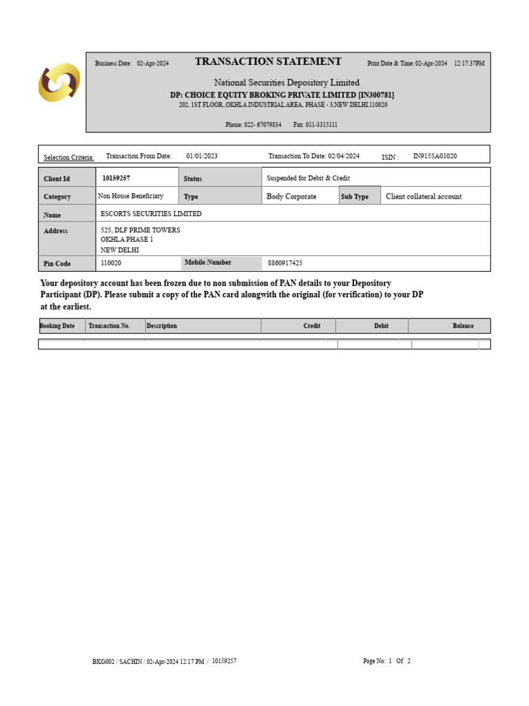 IBKR GlobalTrader Transaction Statement | PDF | Debit Card | Securities ...