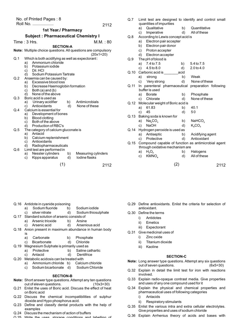 2112 Diploma Cse | PDF | Acid | Sodium Bicarbonate 2112 Diploma Cse | PDF | Acid | Sodium Bicarbonate