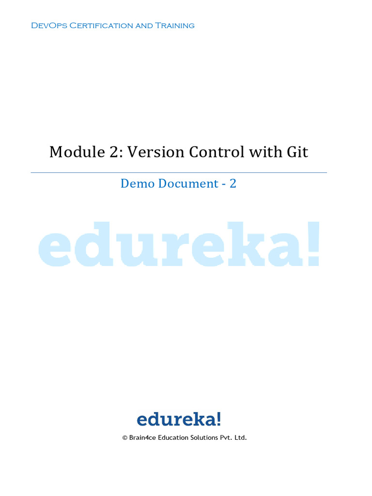 Git Version Control Training Guide | PDF