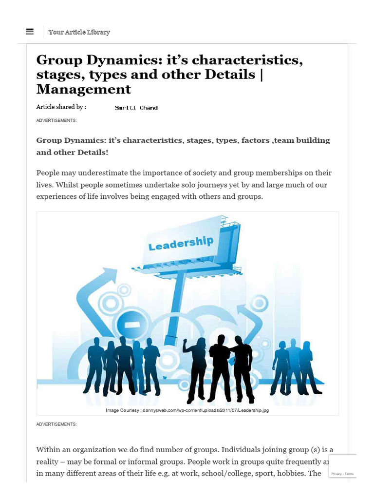 Understanding Group Dynamics Stages | PDF | Group Cohesiveness ...