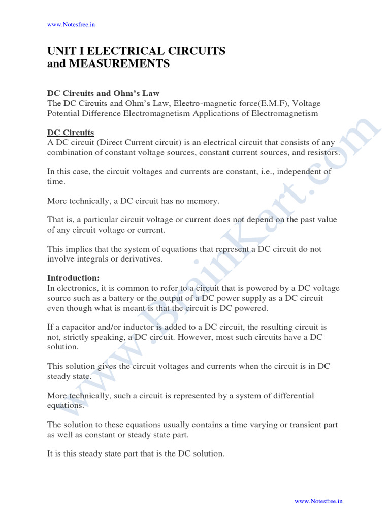 BE3251 BEEE - 02 - by WWW - Notesfree.in | PDF | Electrical Network ...