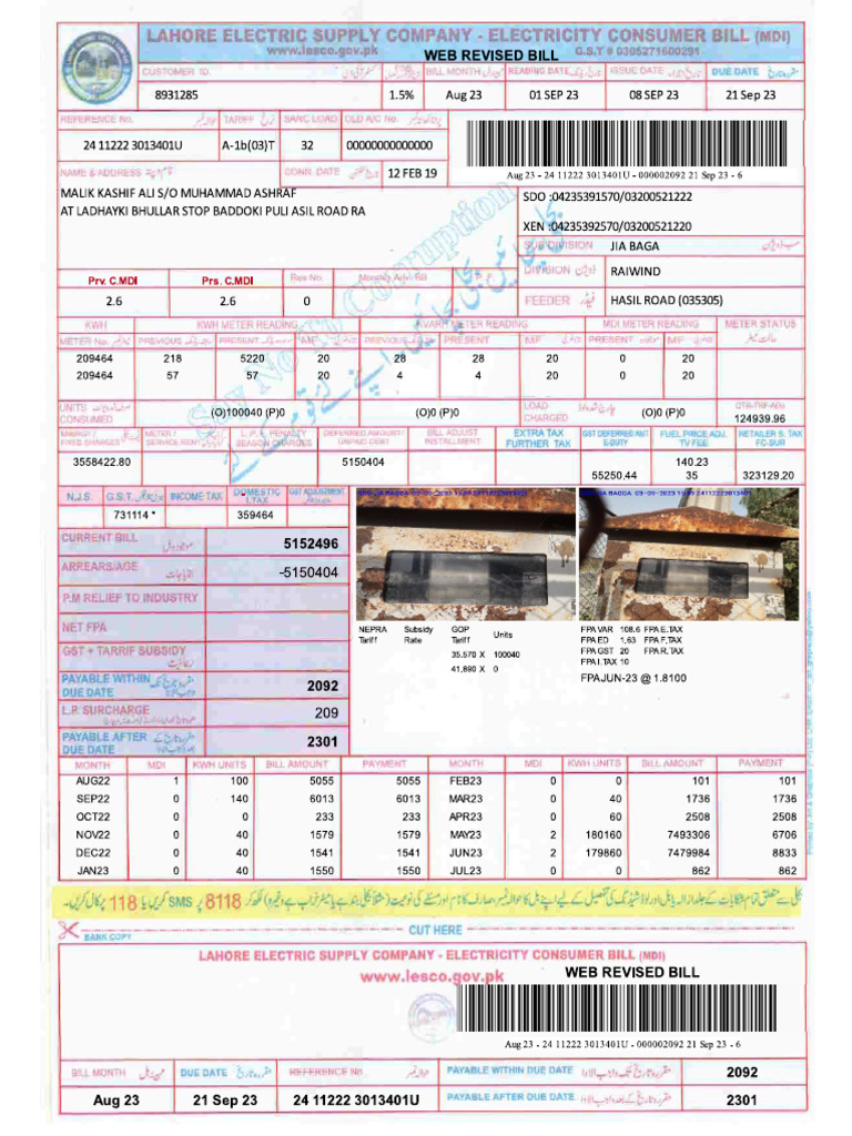 Corrected Bill | PDF