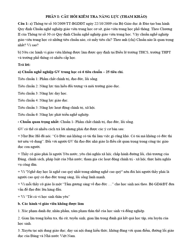 Bo de Thi Khao Sat Nang Luc Giao Vien Thcs | PDF