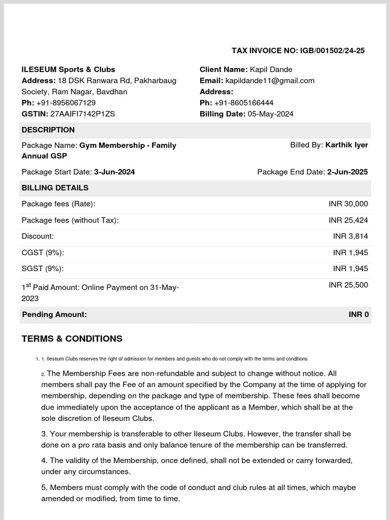 Invoice 24-25 | Download Free PDF | Payments | Taxes