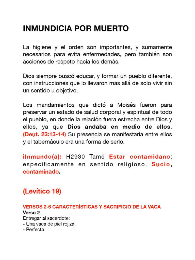 Inmundicia y Purificación en la Biblia | PDF | Jesús | Creencia ...