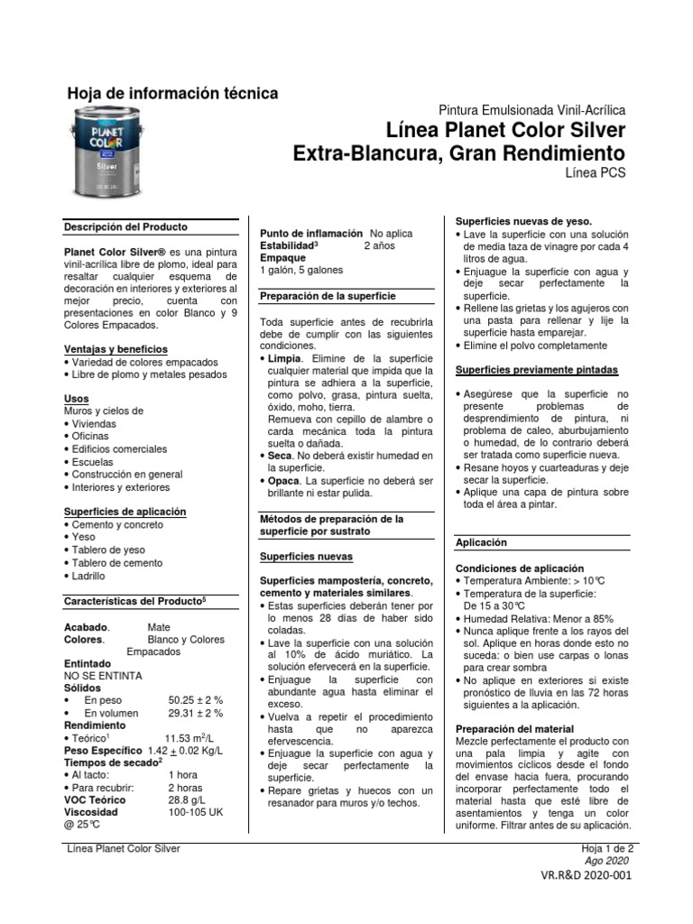 PDS Línea Planet Color Silver | PDF | Pintar | Cepillo
