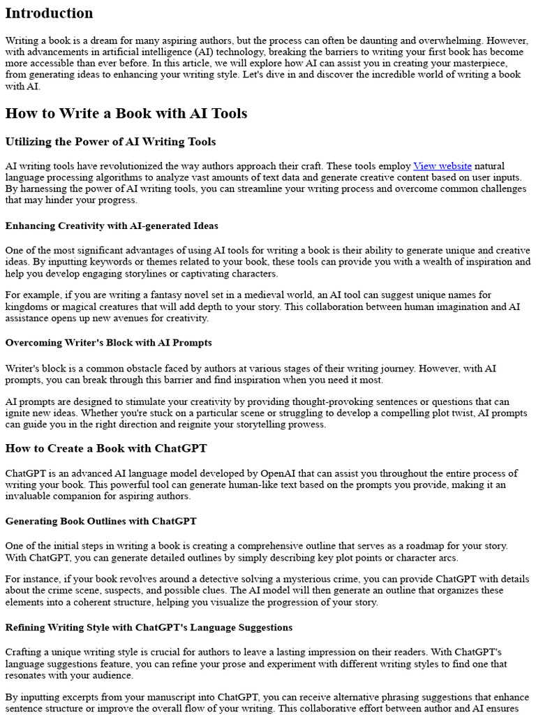 Breaking Barriers: Writing Your First Book with AI Assistance 158414 ... Breaking Barriers: Writing Your First Book with AI Assistance 158414 ...
