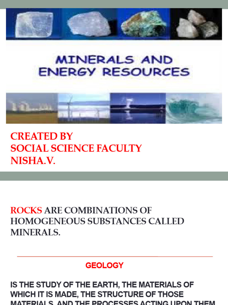 Minerals | PDF | Mining | Minerals