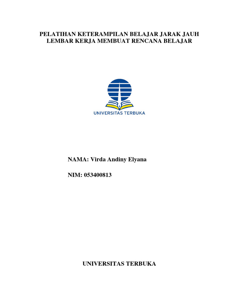 Virda - Lembar Kerja Membuat Rencana Belajar | PDF