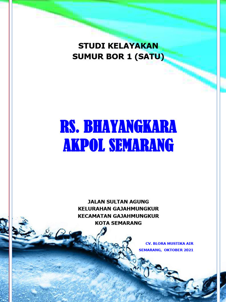 Studi Kelayakan Sumur Bor RS Bhayangkara | PDF