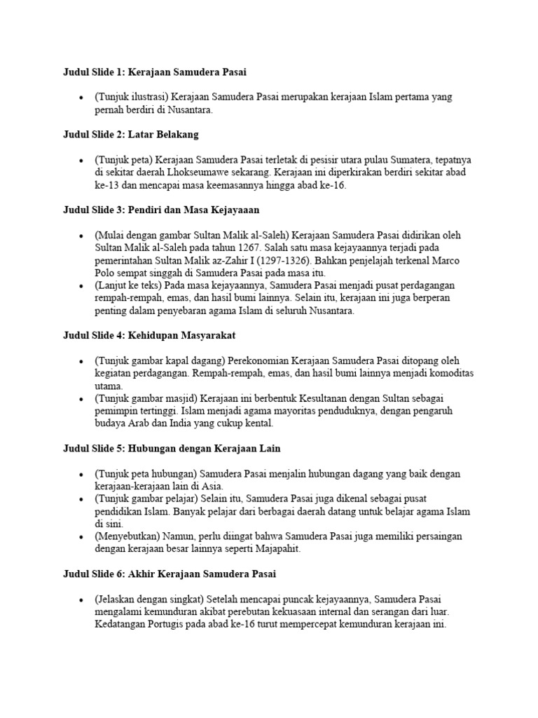 Sejarah Kerajaan Samudera Pasai | PDF