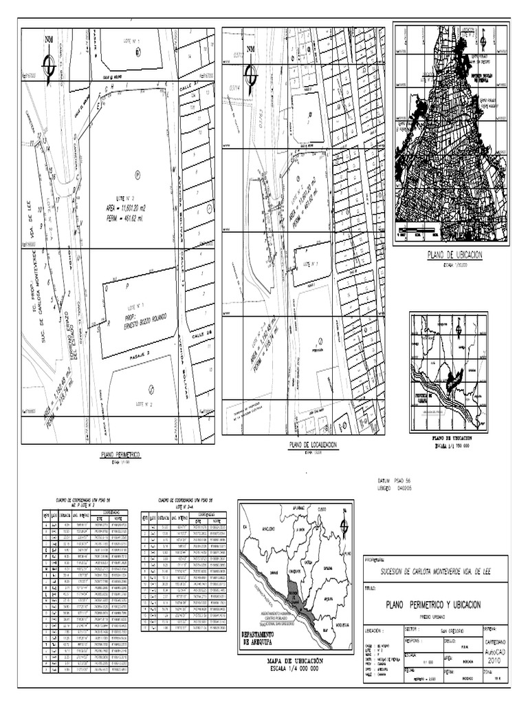 plano perimetrico y ubicacion cofopri | PDF