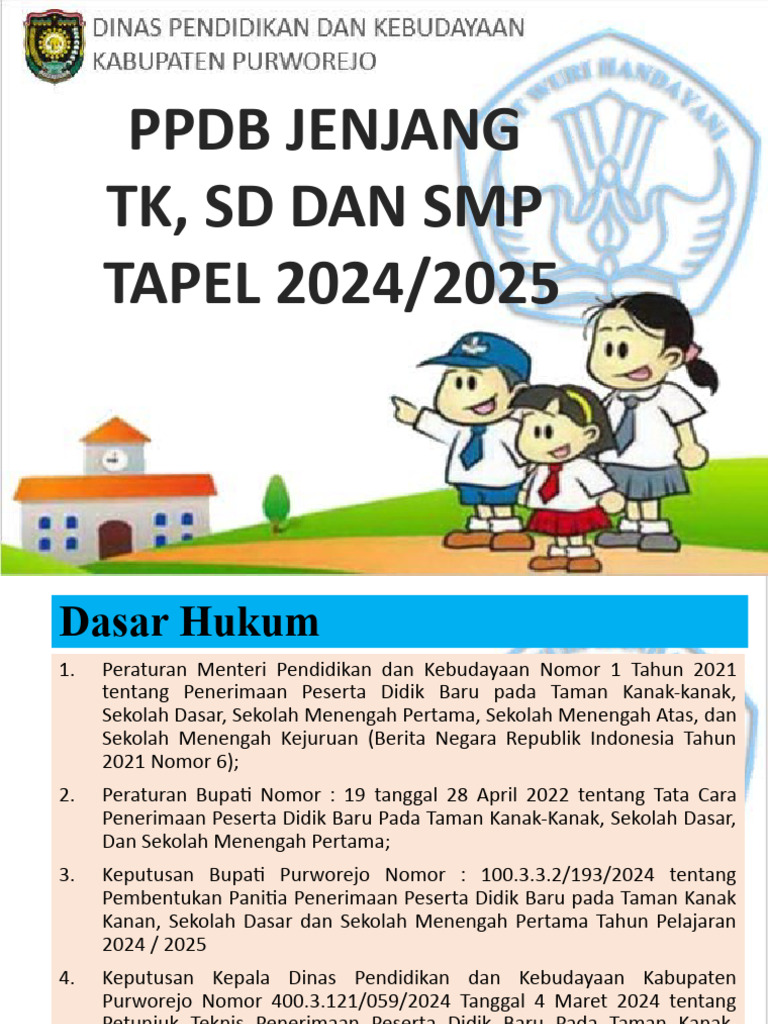 Paparan PPDB TK - SD, SMP 2024rev1 | PDF