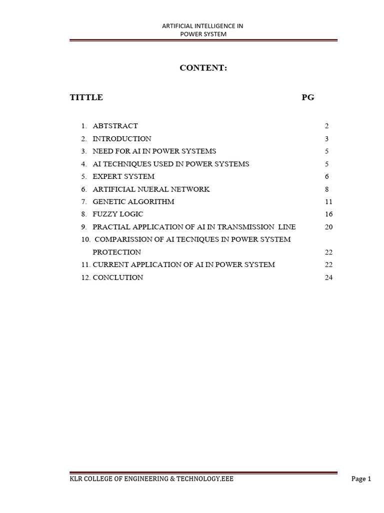 Artificial Intelligence in Power Systems 6972 V4qbhy2 | PDF | Artificial Intelligence ...