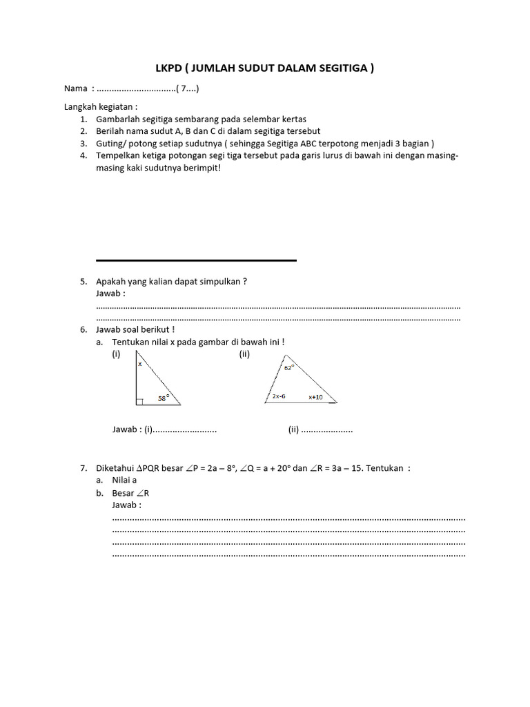 LKPD Segitiga | PDF