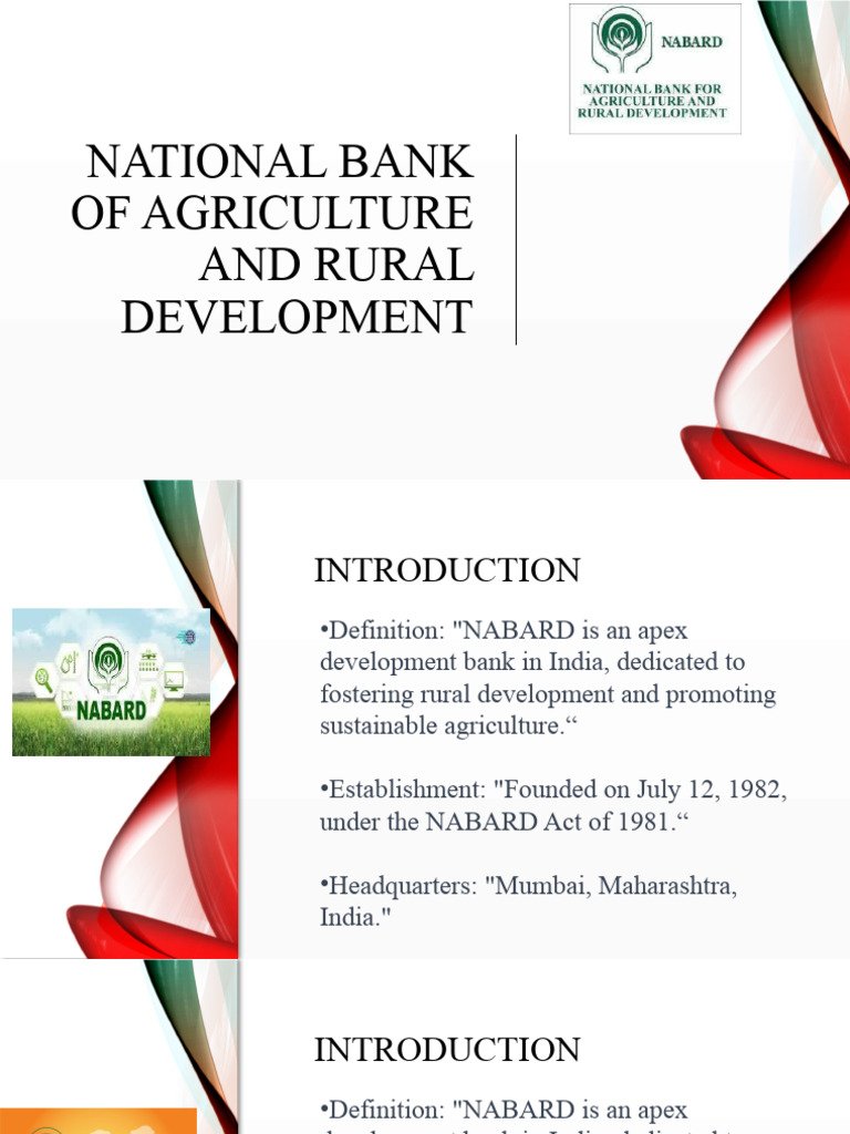 National Bank of Agriculture and Rural Development | PDF | Financial ...