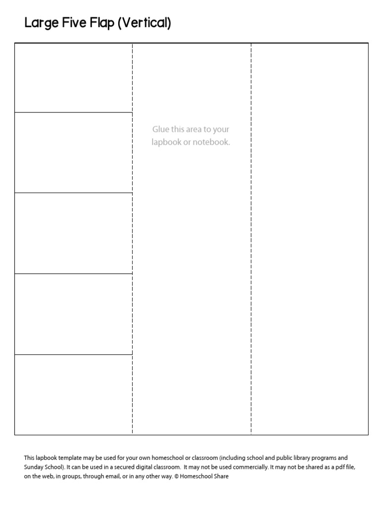 Vertical Lapbook Template Guide | PDF