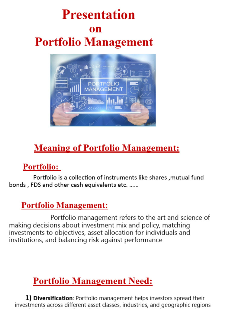 Portfolio Management Explained: Strategies & Goals | PDF | Investment ...