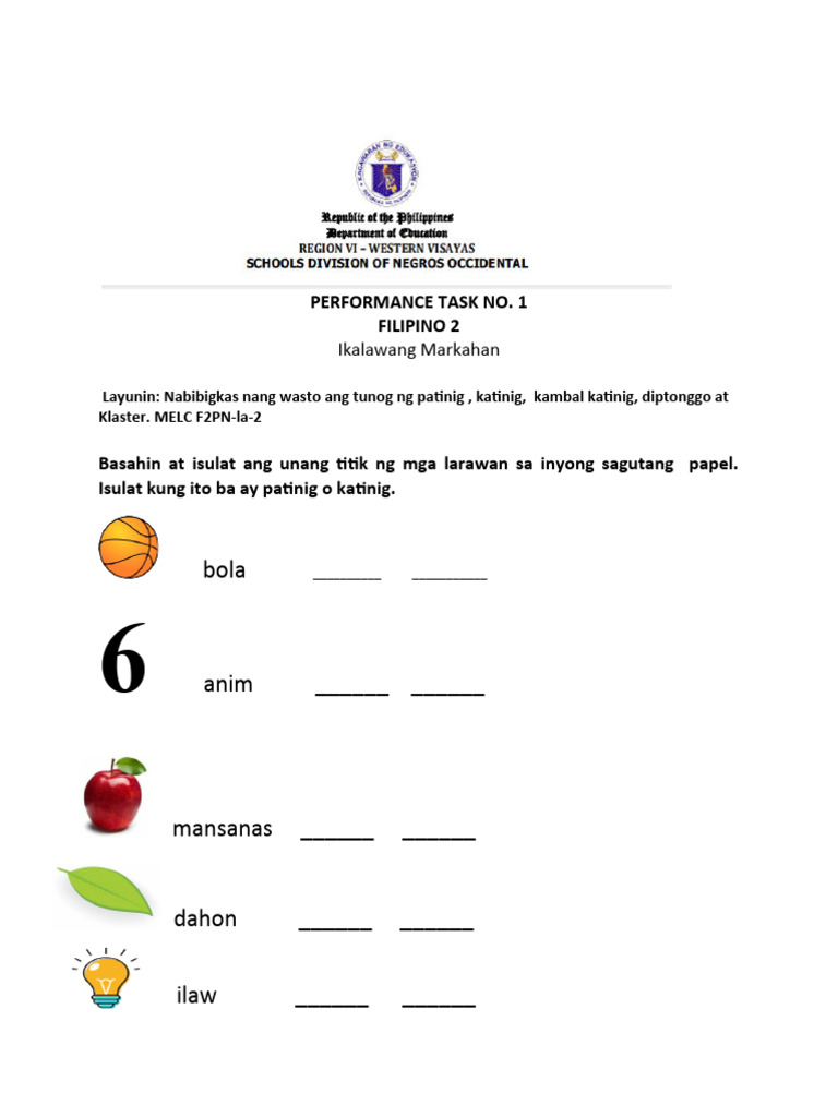 Fil 2 Q2 Performance Task | PDF