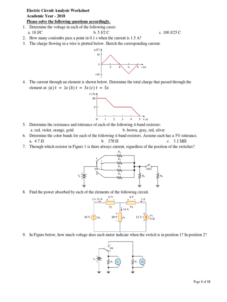 ECA Worksheet | PDF | Electrical Network | Electrical Circuits