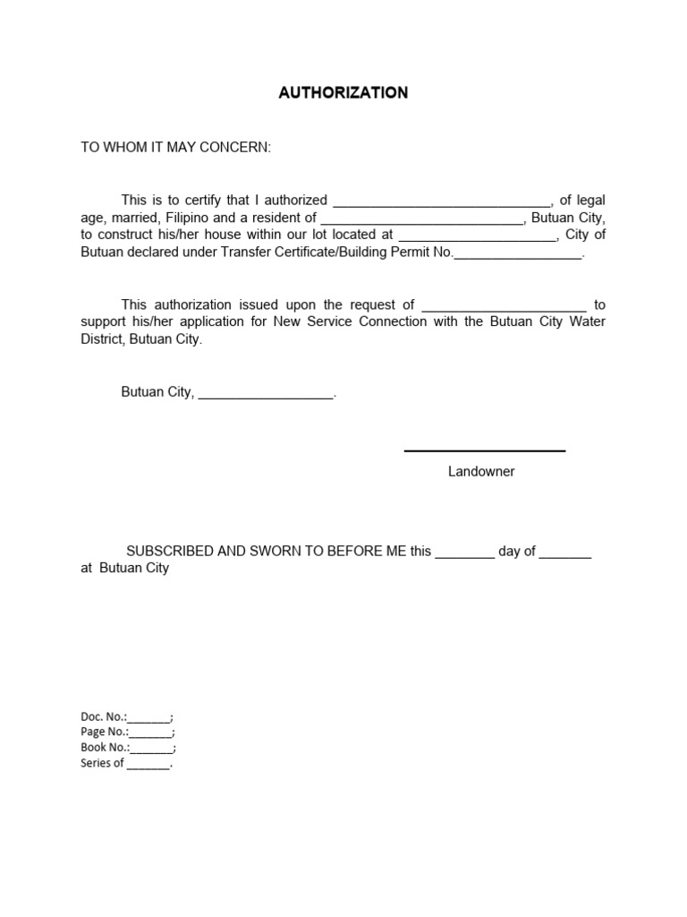 Authorization NSC | PDF