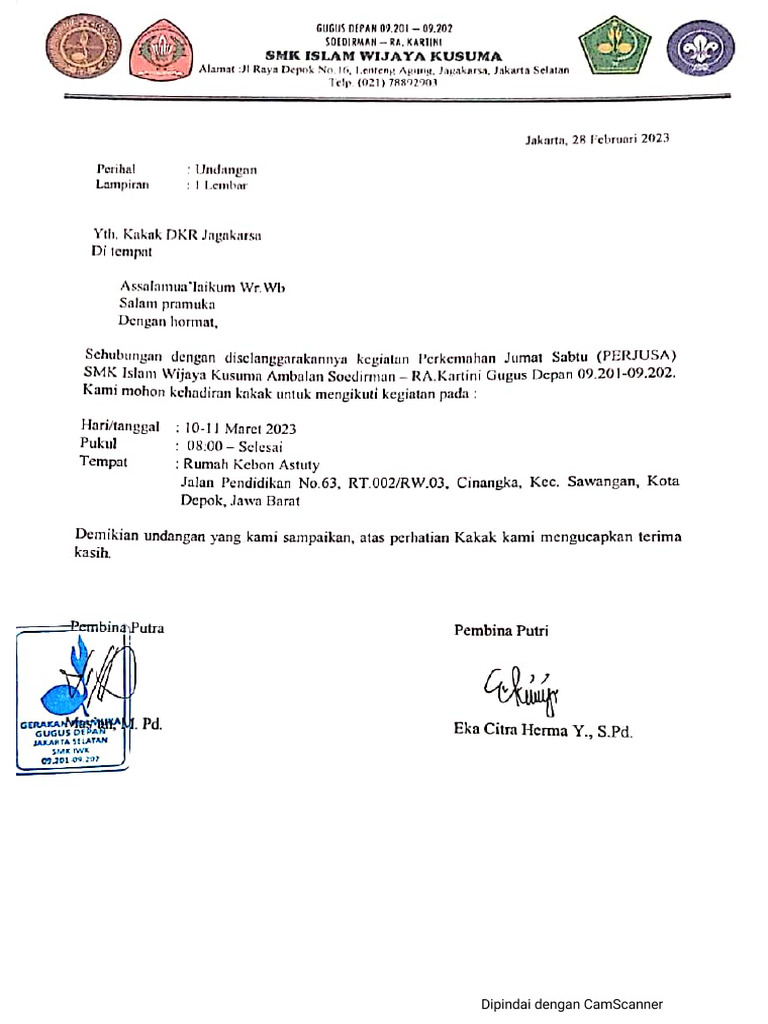 Undangan PERJUSA | PDF