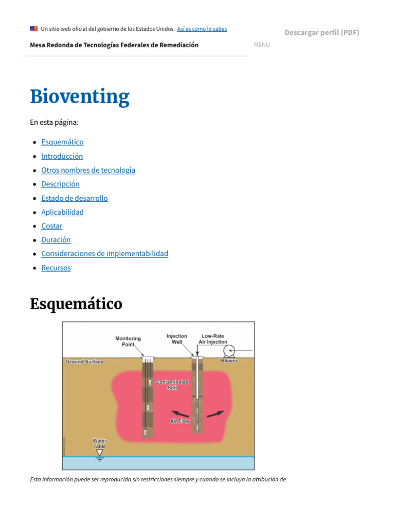 Bioventing | PDF | Agua subterránea | Ventilación (Arquitectura)