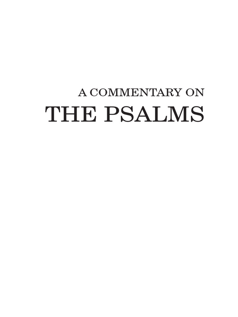 Commentary on Psalms 42-89 | PDF | Psalms | Exegesis