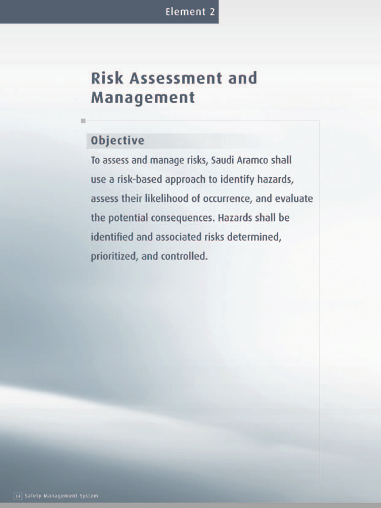 Element 2 - Risk Assessment and Management | PDF