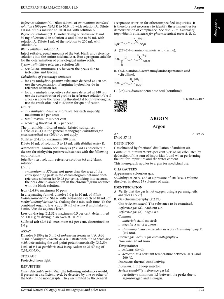 Argon | PDF | Chromatography | Solubility