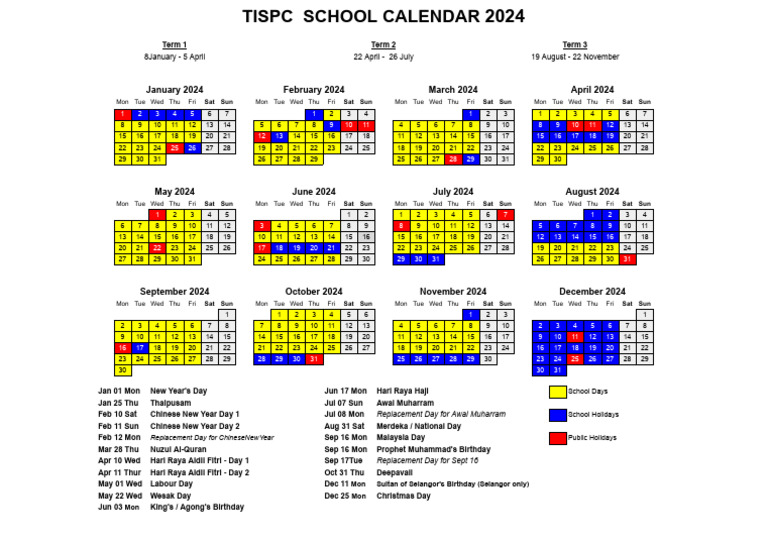 2024 TISPC Calendar 2 | PDF | Holidays | Observances