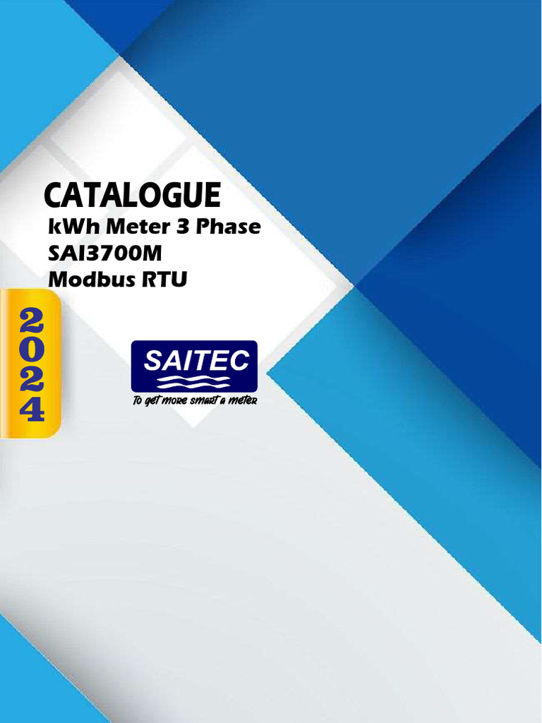 Catalog kWh 3phase SAI3700M SAITEC | PDF | Electronics | Manufactured Goods