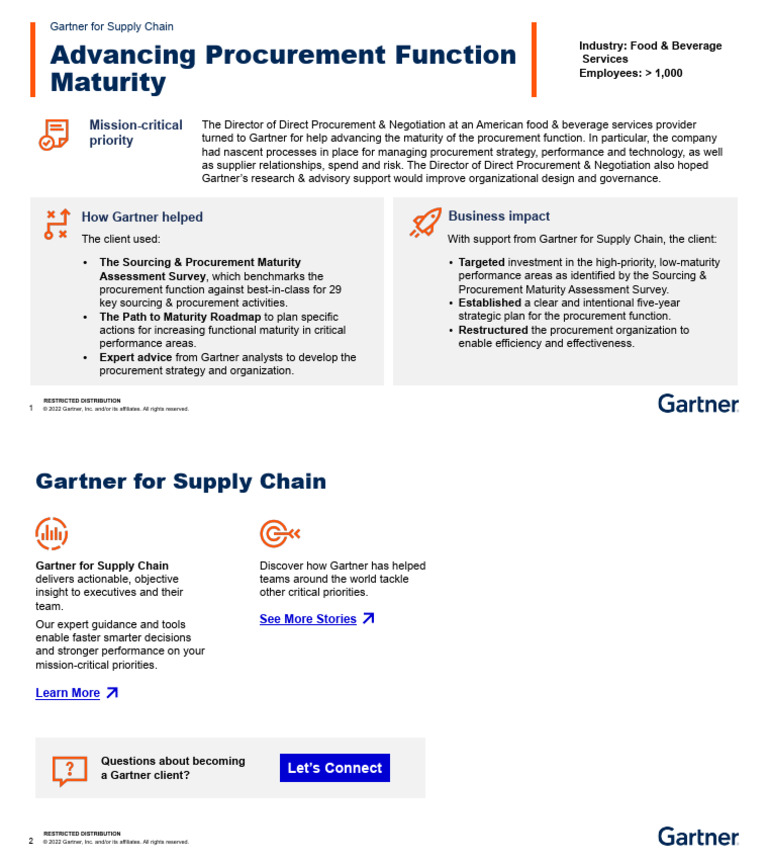 customer-success-story-advancing-procurement-function-maturity | PDF | Procurement | Supply Chain