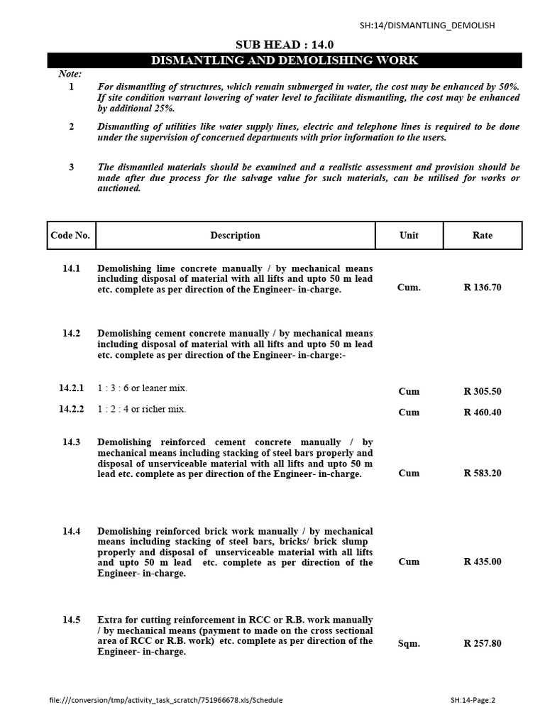 213853159-14-Building-Works-Dismantaling-Demolishing | PDF | Concrete ...