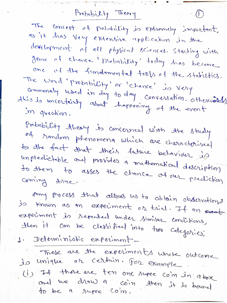 Probability Lecture For BTECH CSE1 | PDF