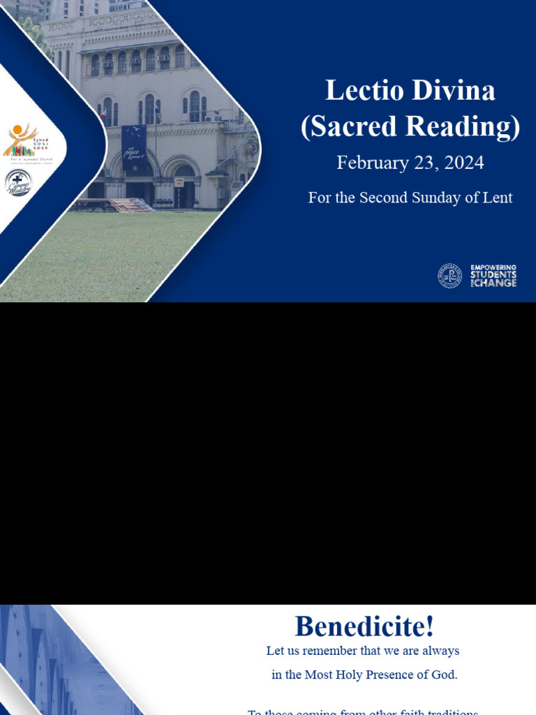 02-23-2024 Lectio Divina (For The 2nd Sunday of Lent) | PDF | Jesus ...