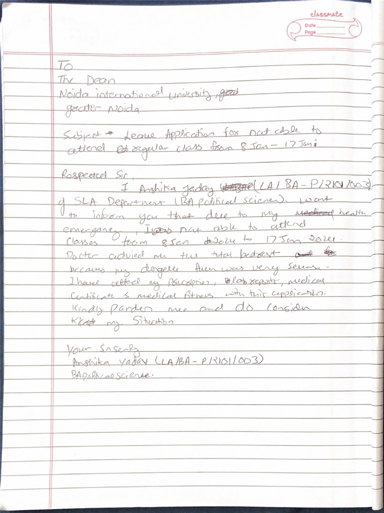 Leave Application | PDF