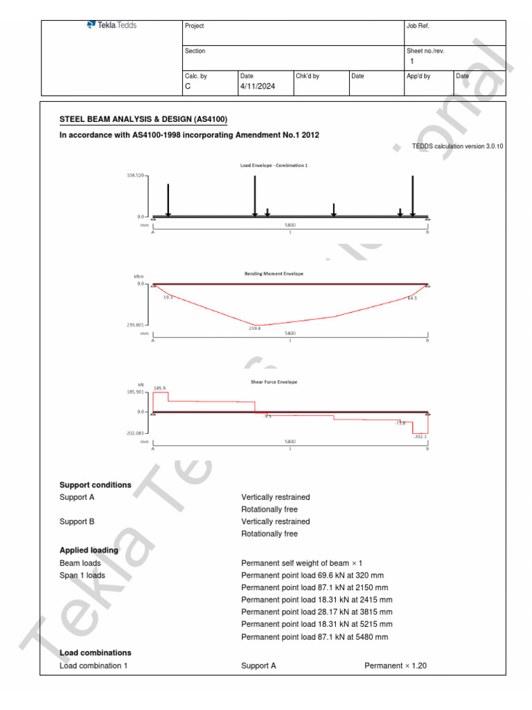 Steel Beam Analysis & Design (AS4100) (5 RHS) | PDF | Strength Of Materials | Beam (Structure)