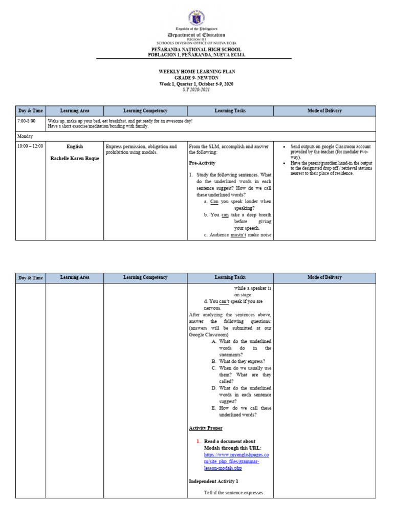 WHLP-9-NEWTON-Week-1 | PDF | Quadratic Equation | Equations