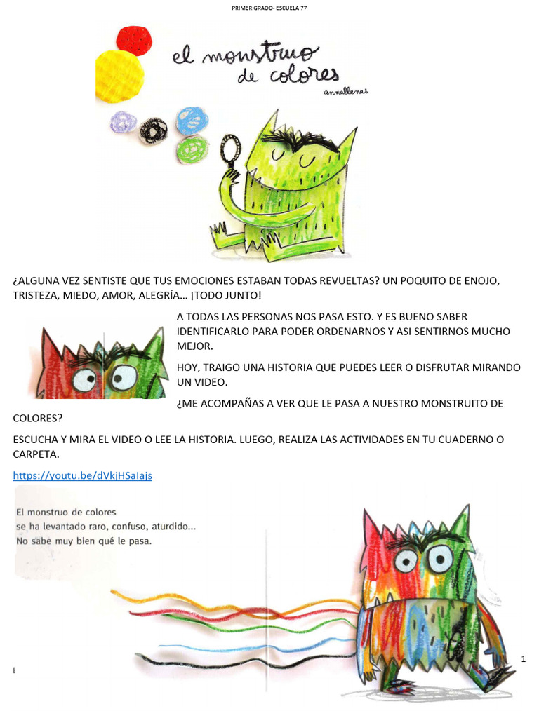 El - Monstruo - de - Colores CUENTO Y SECUENCIA | Descargar gratis PDF ...