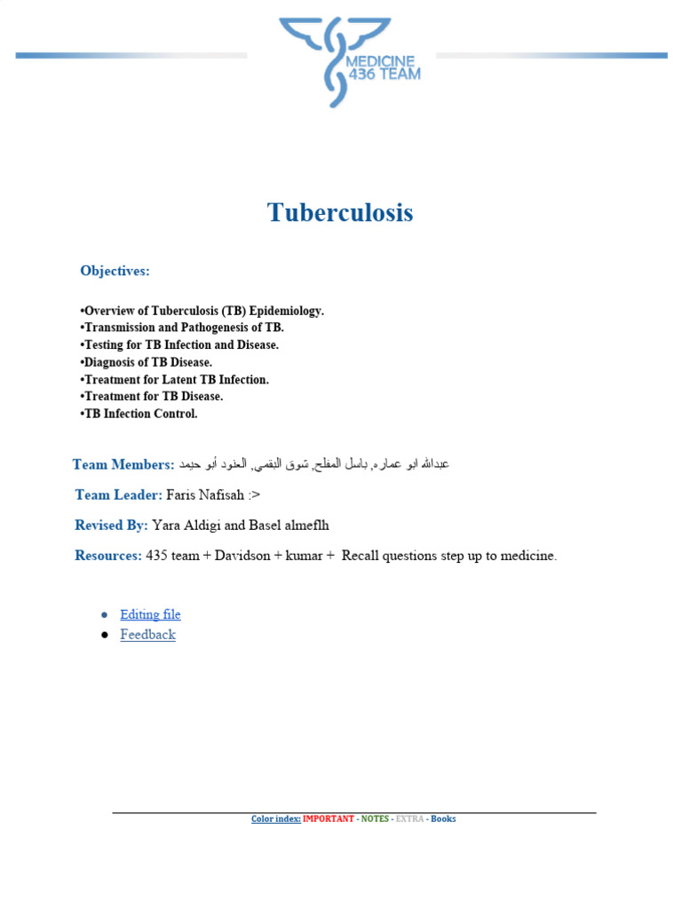 Tuberculosis (Final Draft) | PDF | Tuberculosis | Infection
